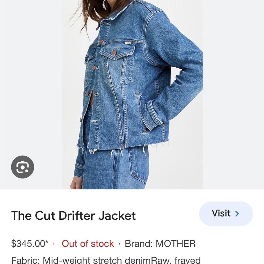 Mother Denim Jacket - The Cut Drifter Jacket - Gem